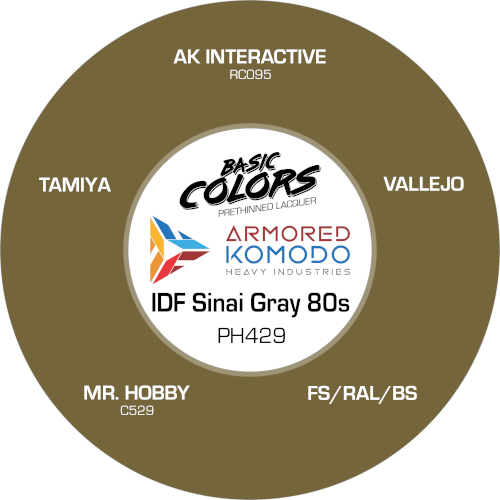 IDF Sinai Gray 80s PH429 50ml Armored Komodo Lacquer Airbrush Hobby ...